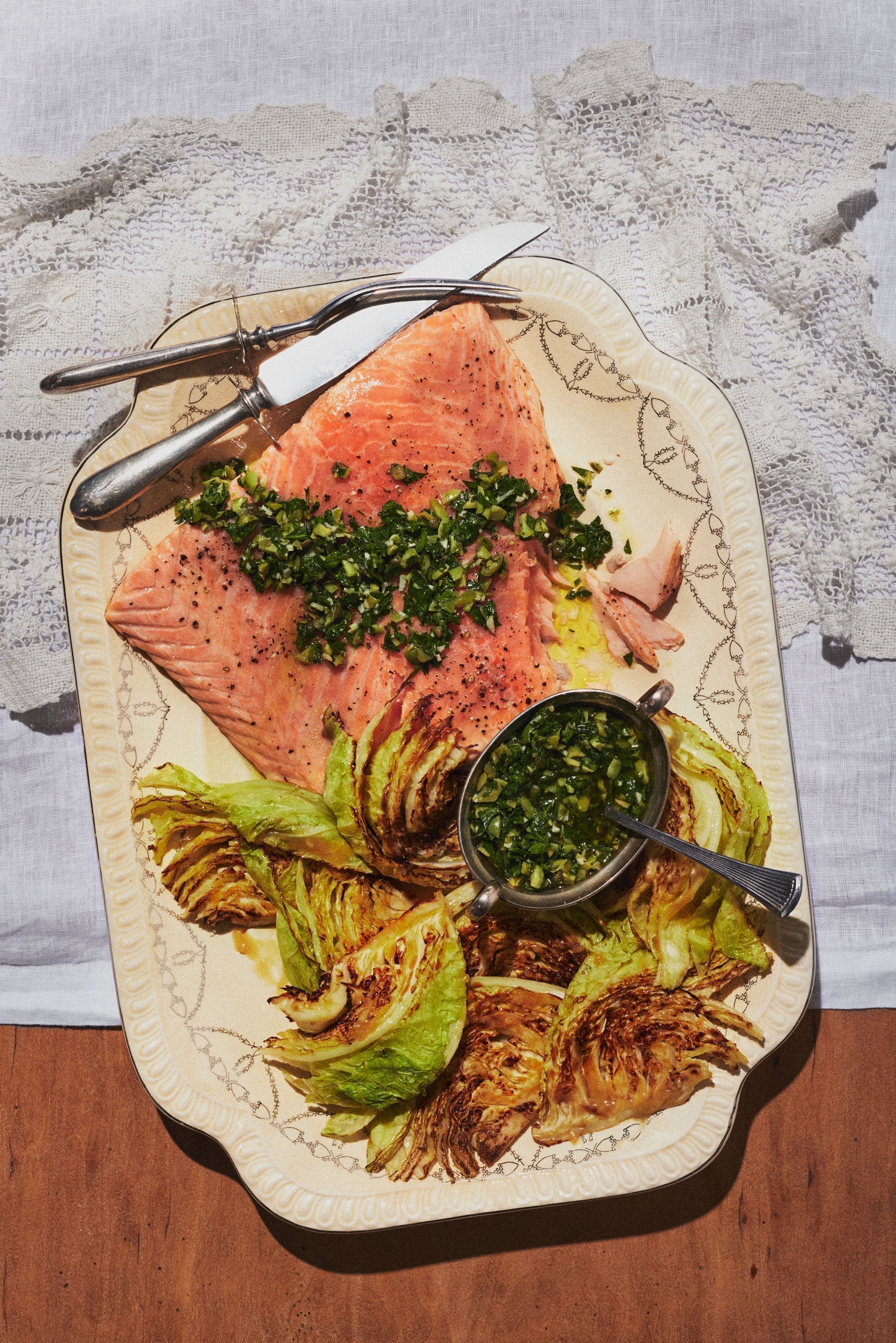 Cast Iron Charred Cabbage with Miso Honey Sauce – Sweet July